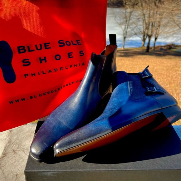 Blue Sole | Shoes | Blue Sole Shoes Patina Chelsea Boot And Matching ...